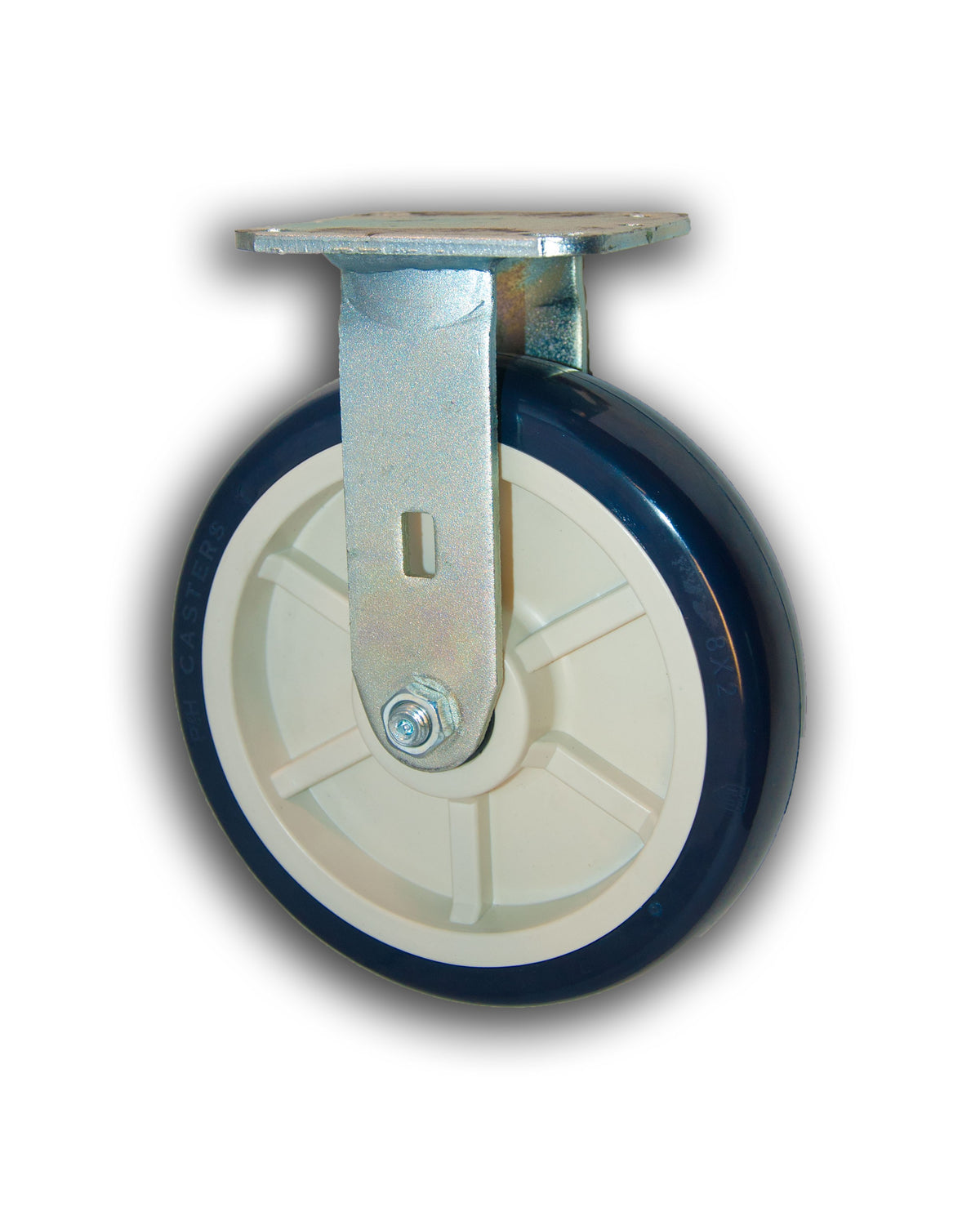 8" x 2" Rigid Caster Poly/Poly Wheel — Cass Hudson Company