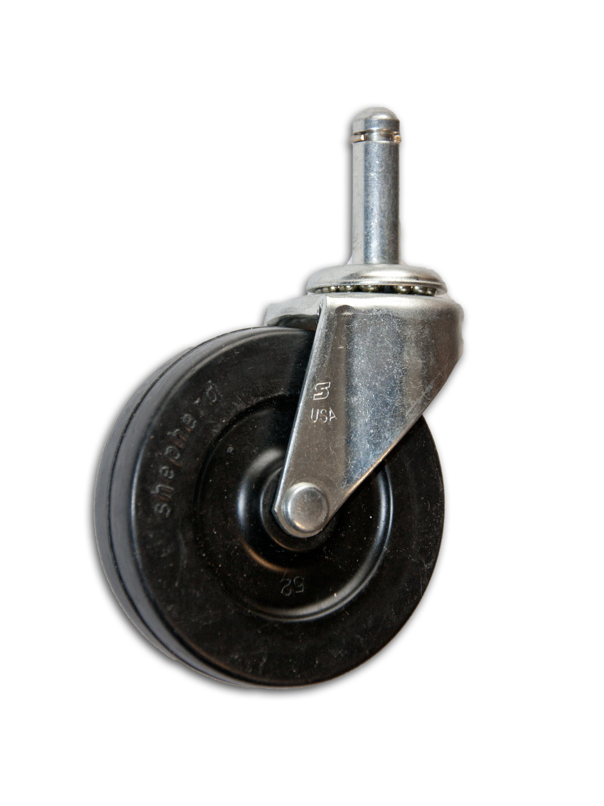 3" Swivel Rubber Caster with 7/16" x 1-7/16" Grip Ring Stem — Cass ...